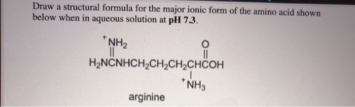 Solved Draw a structural formula for the major ionic form of | Chegg.com