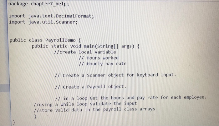 Solved 2. Payroll Class Write a Payrol1 class that uses the | Chegg.com