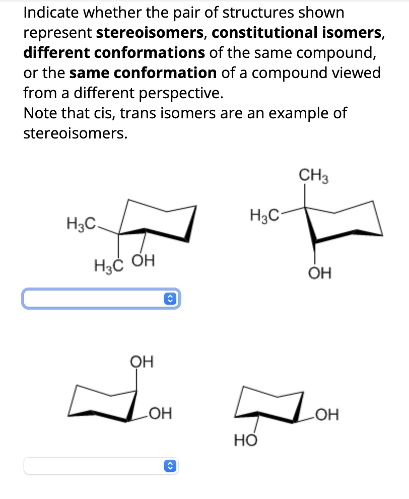 Solved Indicate whether the pair of structures shown | Chegg.com