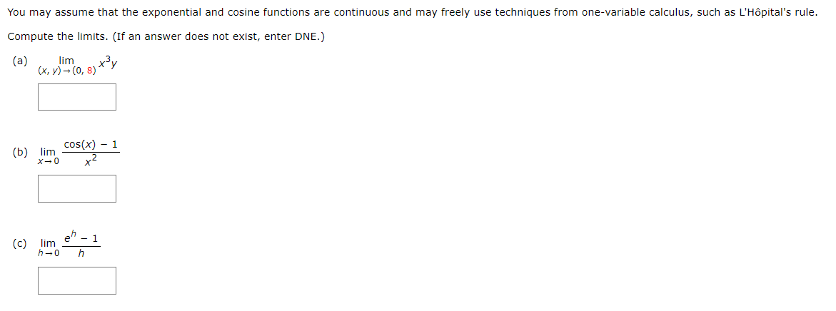 Solved You may assume that the exponential and cosine | Chegg.com