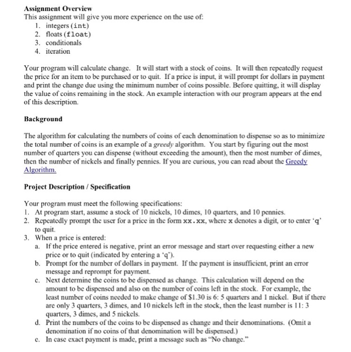 Solved Assignment Overview This assignment will give you | Chegg.com