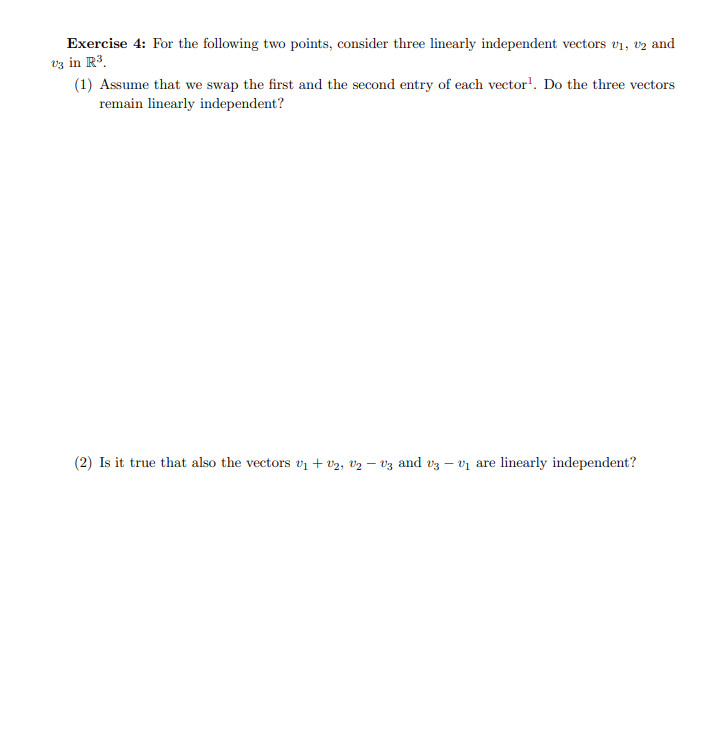 Solved Exercise 4: For the following two points, consider | Chegg.com