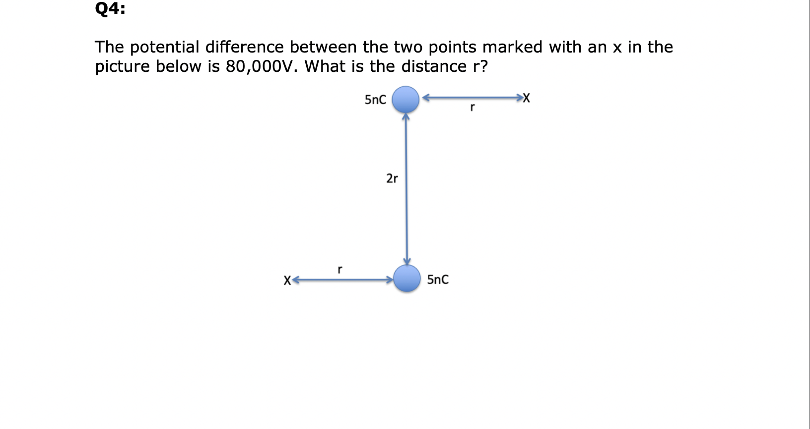 Solved The potential difference between the two points | Chegg.com
