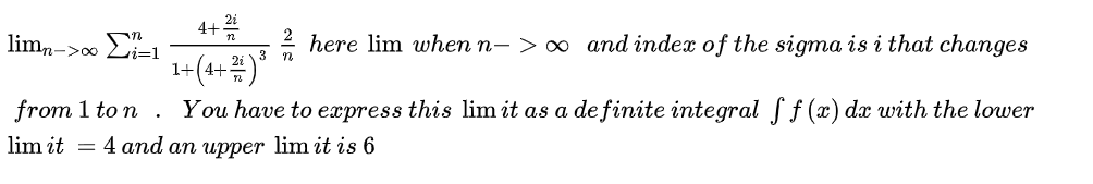 Solved n 4+2 limn-> Di-1 here lim when n-> oo and index of | Chegg.com