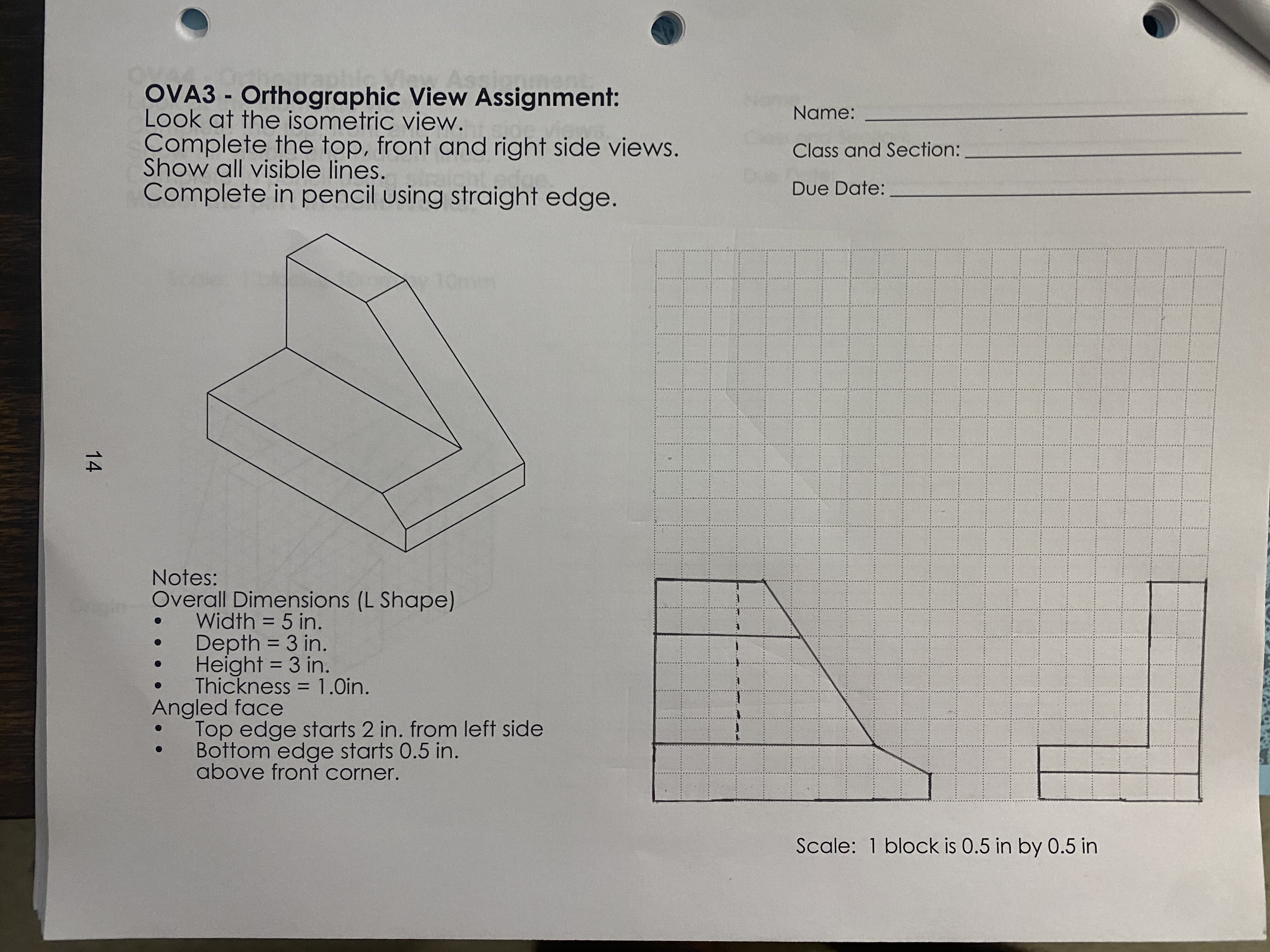Solved OVA3 - Orthographic View Assignment: Look at the | Chegg.com