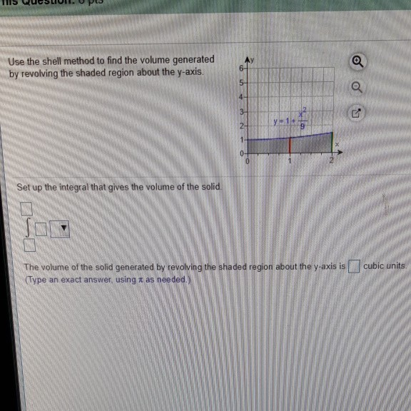Solved Use the shell method to find the volume generated by | Chegg.com