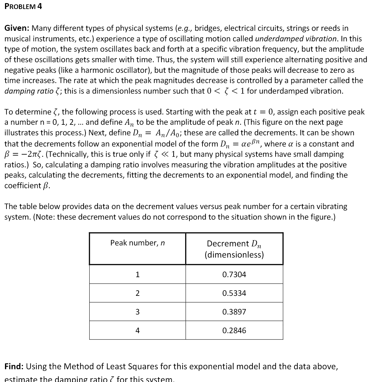 Solved PRobleM 4Given: Many different types of physical | Chegg.com