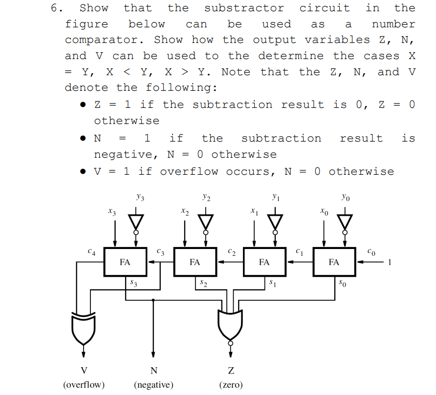 Solved 6. Show that the substractor circuit in the figure | Chegg.com