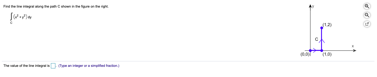 Solved Find the line integral along the path C shown in the | Chegg.com