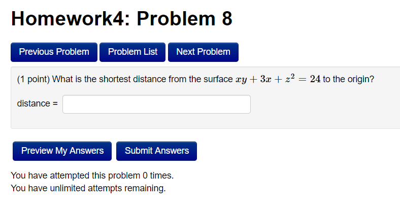 Solved Homework4: Problem 8 Previous Problem Problem List | Chegg.com
