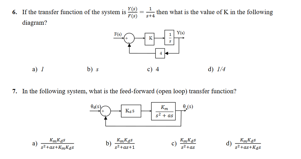 Solved 6. If the transfer function of the system is | Chegg.com