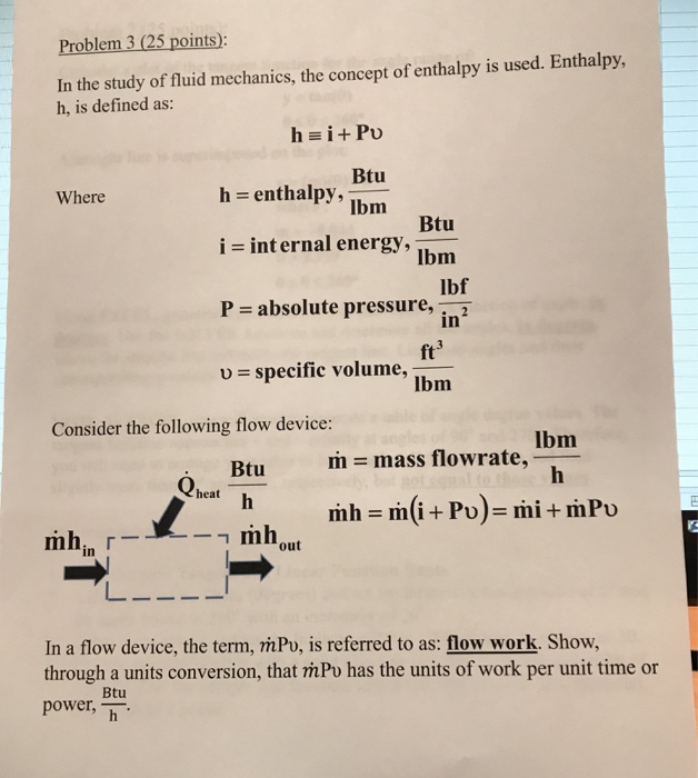Solved Problem 3 (25 points): In the study of fluid | Chegg.com