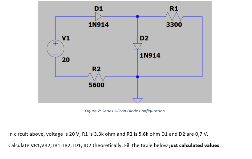 Solved Figure 2: Series Silicon Diode Configuration In | Chegg.com