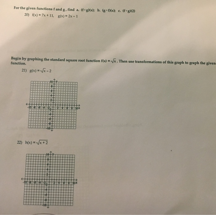 Solved For the given functions f and g, find a. (fo g)x); b. | Chegg.com