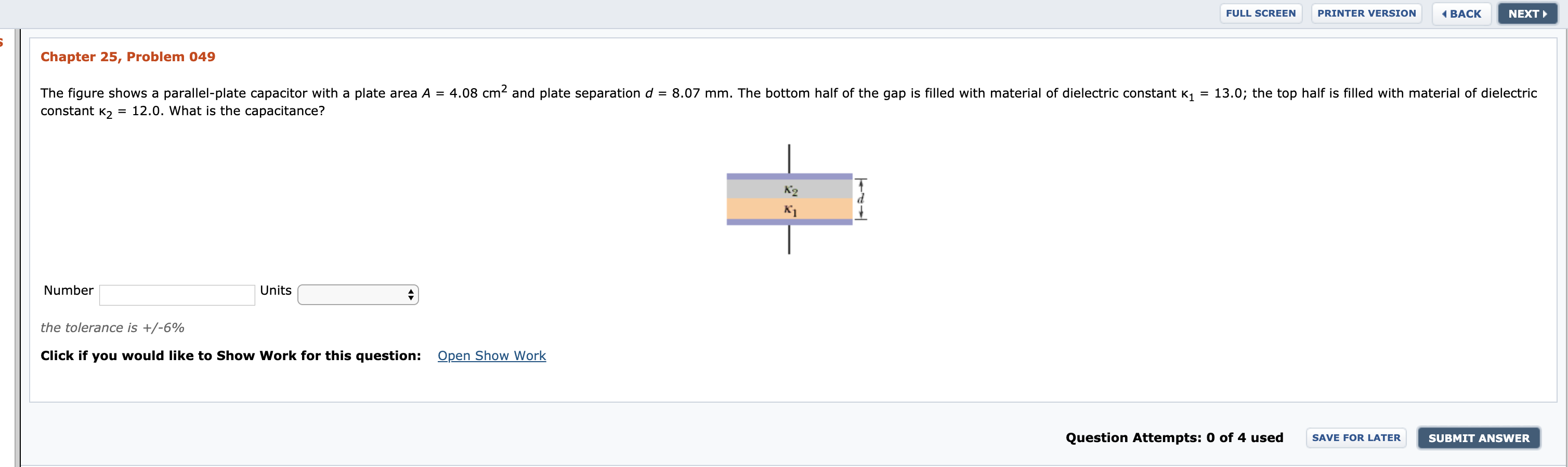 Solved FULL SCREEN PRINTER VERSION BACK NEXT Chapter 25, | Chegg.com