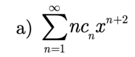 Solved Use a substitution to shift the summation index, so | Chegg.com