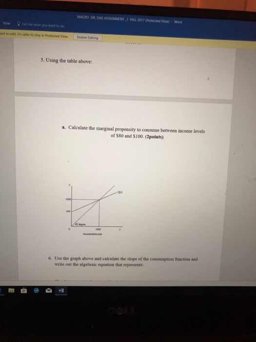 Solved MACRO DR DAS ASSIGNMENT 1 FALL 2017 (Protected View) | Chegg.com