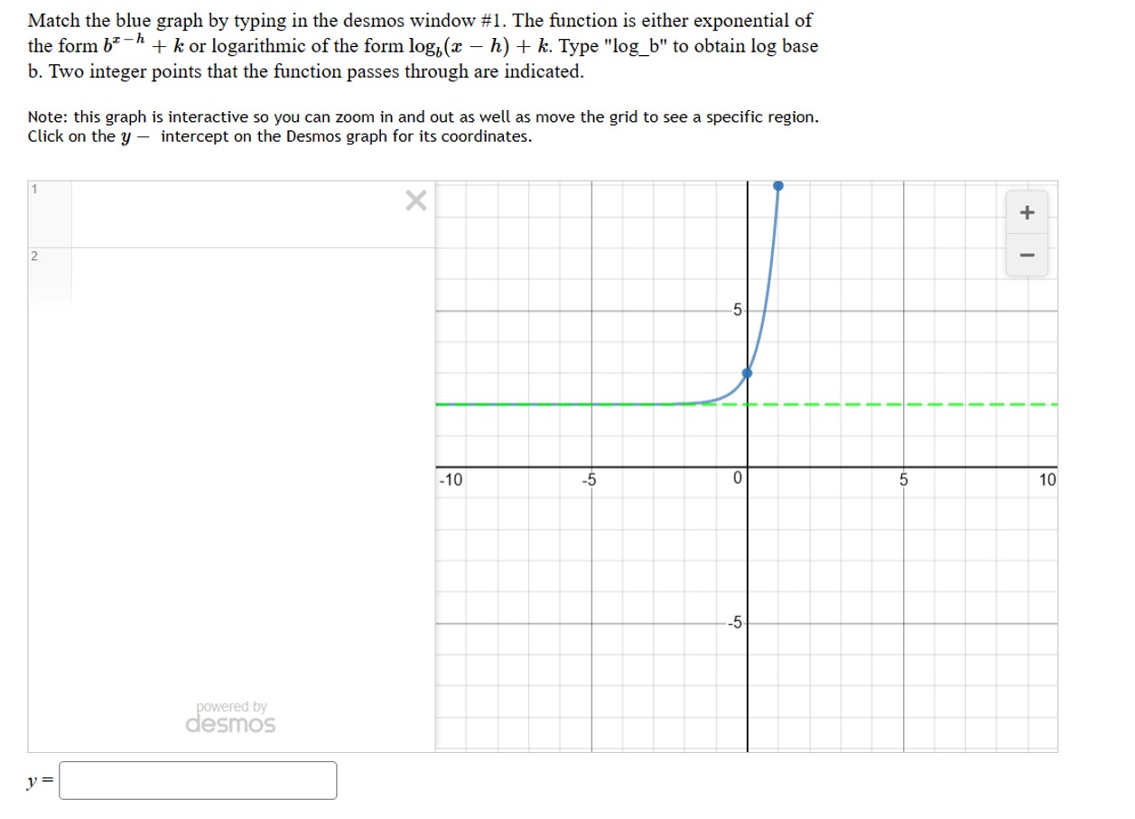 Solved Match the blue graph by typing in the desmos window | Chegg.com