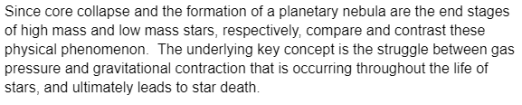 Solved Since core collapse and the formation of a planetary | Chegg.com