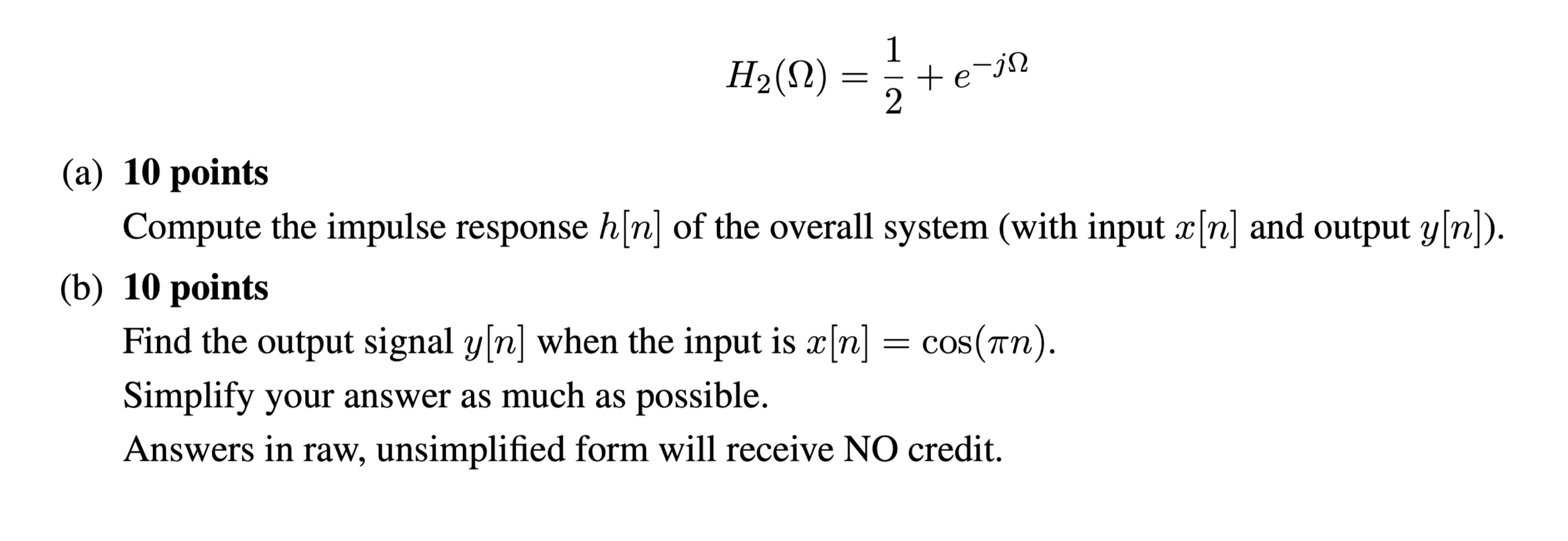 Solved Consider the cascade (series) connection of two | Chegg.com