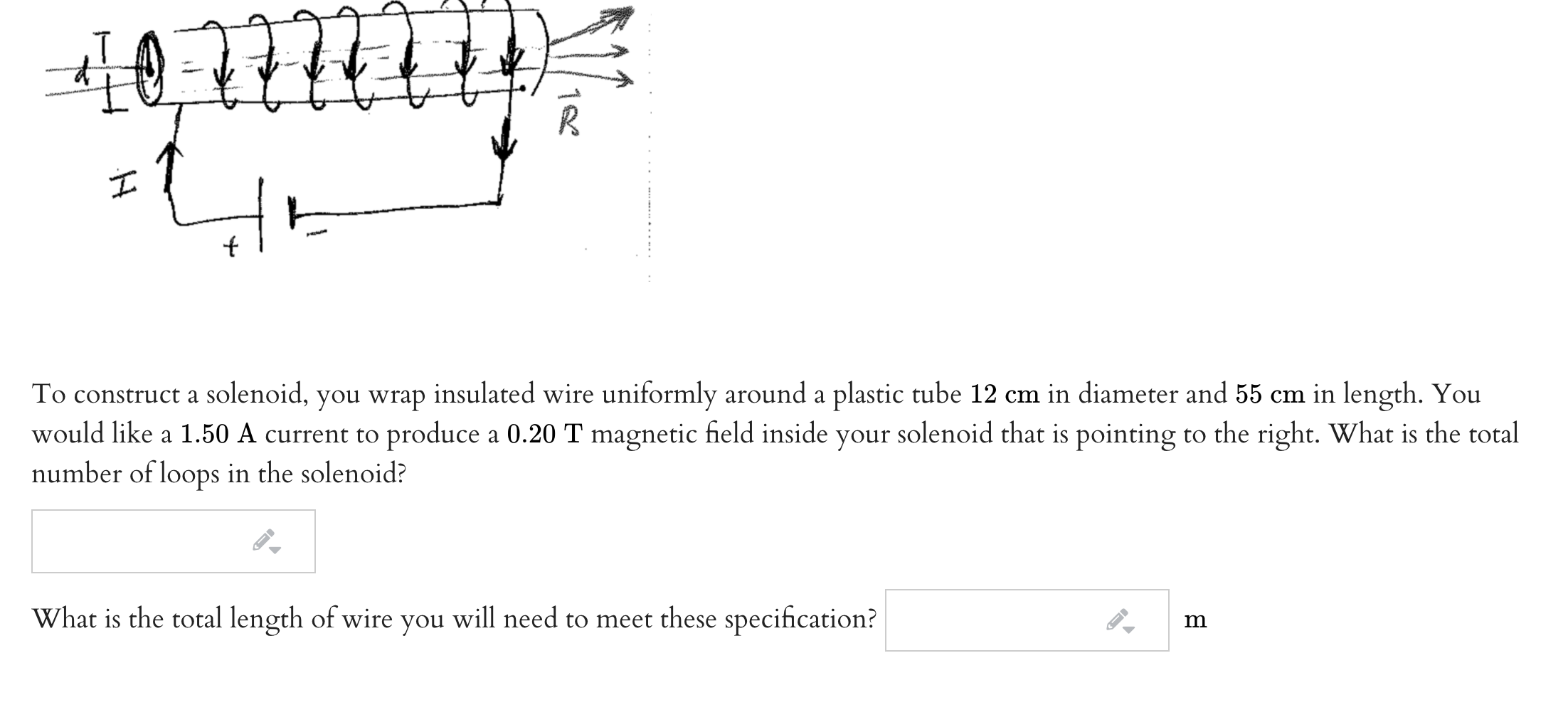 Solved T I I To construct a solenoid, you wrap insulated | Chegg.com