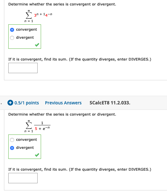 Solved Determine whether the series is convergent or | Chegg.com
