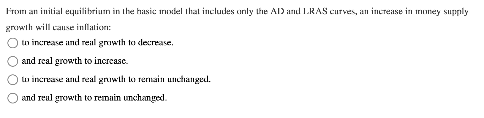 Solved From an initial equilibrium in the basic model that | Chegg.com
