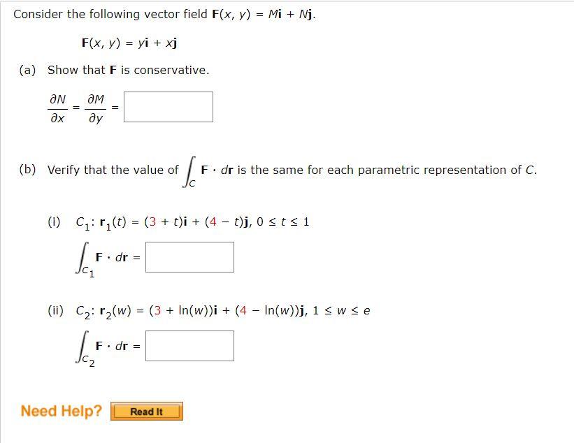Solved Consider the following vector field F(x, y) = Mi + | Chegg.com