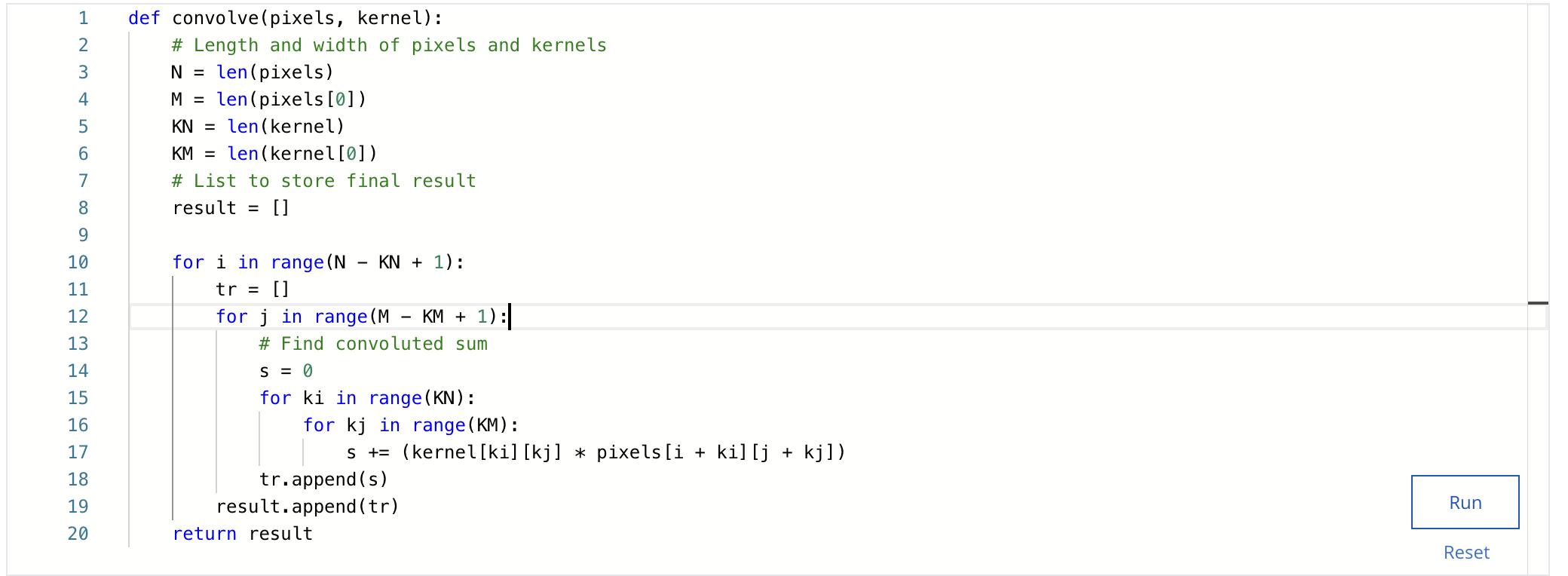 Solved Write a function, convolve, that returns the the | Chegg.com