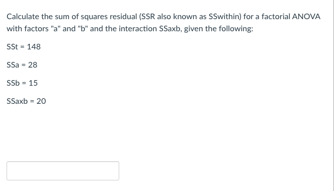 Solved Calculate the sum of squares residual (SSR also known | Chegg.com