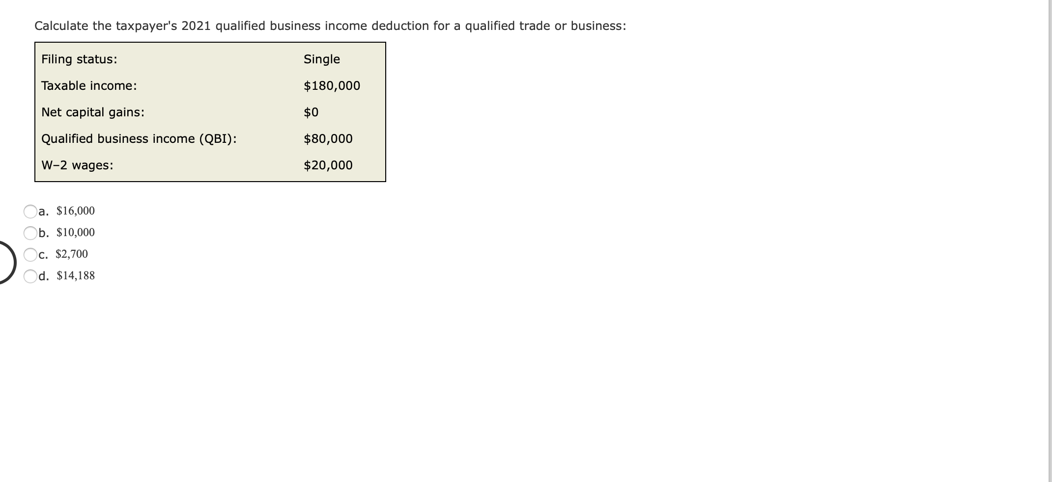 Solved Calculate the taxpayer's 2021 qualified business | Chegg.com