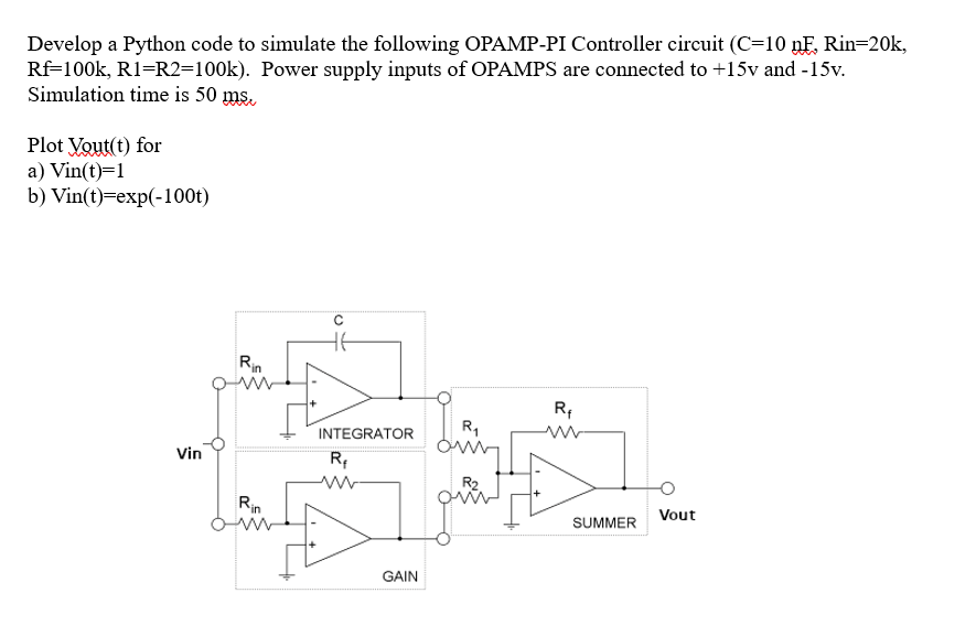 Solved Develop a Python code to simulate the following | Chegg.com
