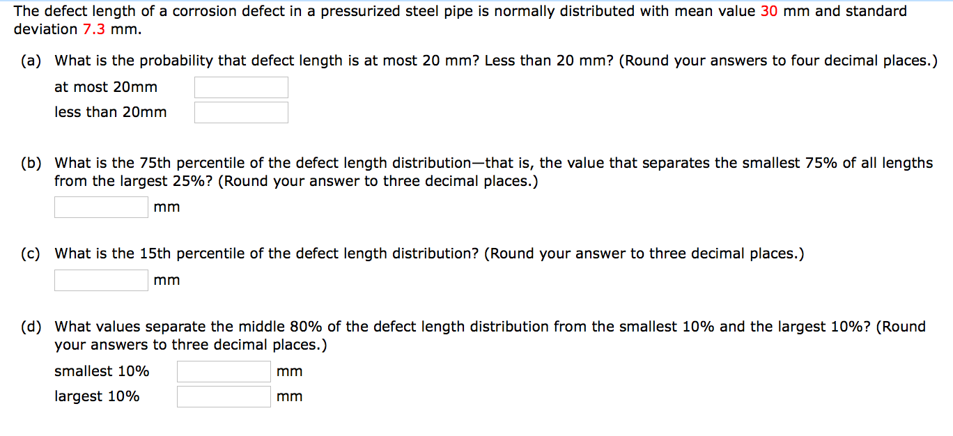 Solved The defect length of a corrosion defect in a | Chegg.com