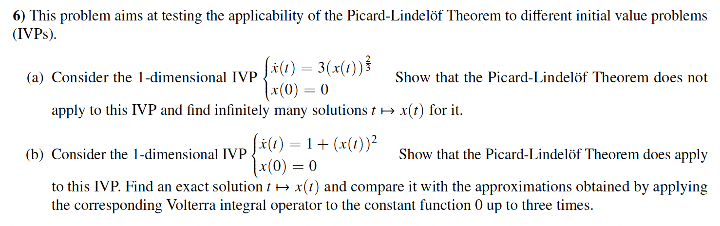 Solved 6) This problem aims at testing the applicability of | Chegg.com