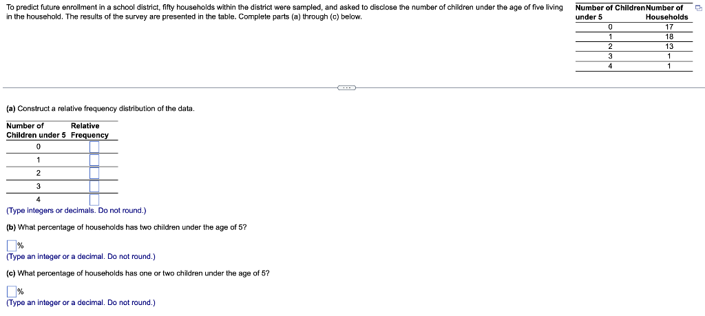 Solved To predict future enrollment in a school district, | Chegg.com