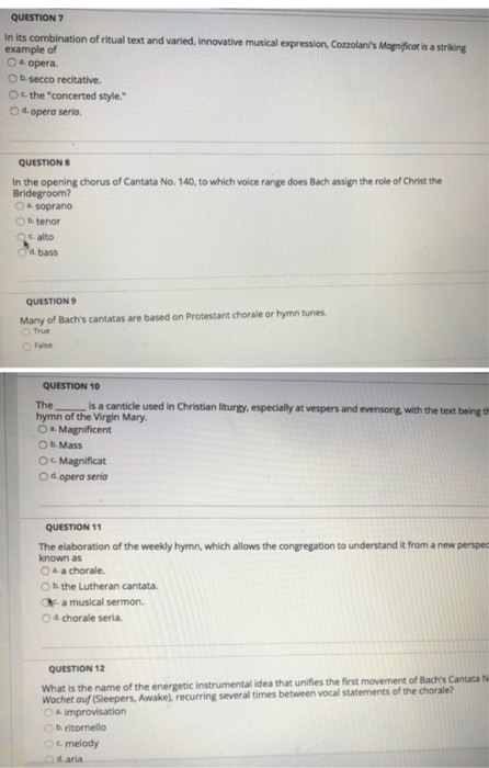 QUESTION 7 in its combination of ritual text and | Chegg.com