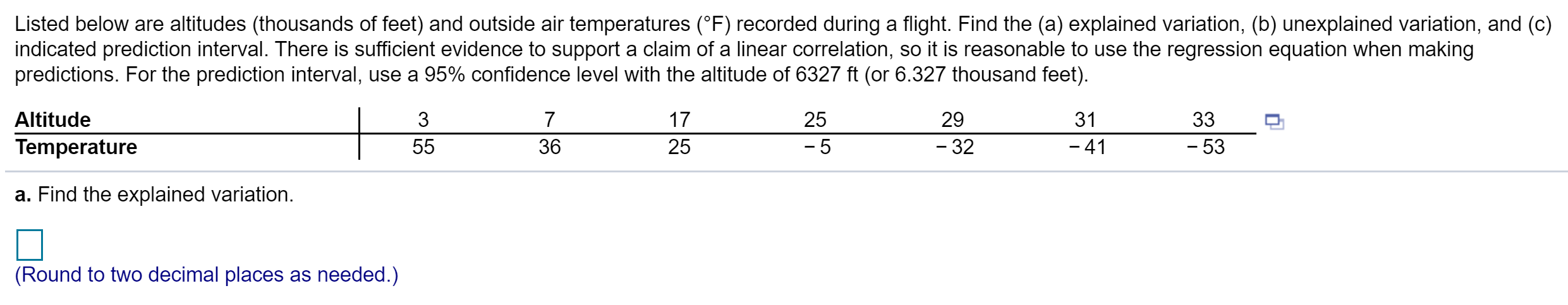 Solved B) Find the unexplained variation (round to five | Chegg.com