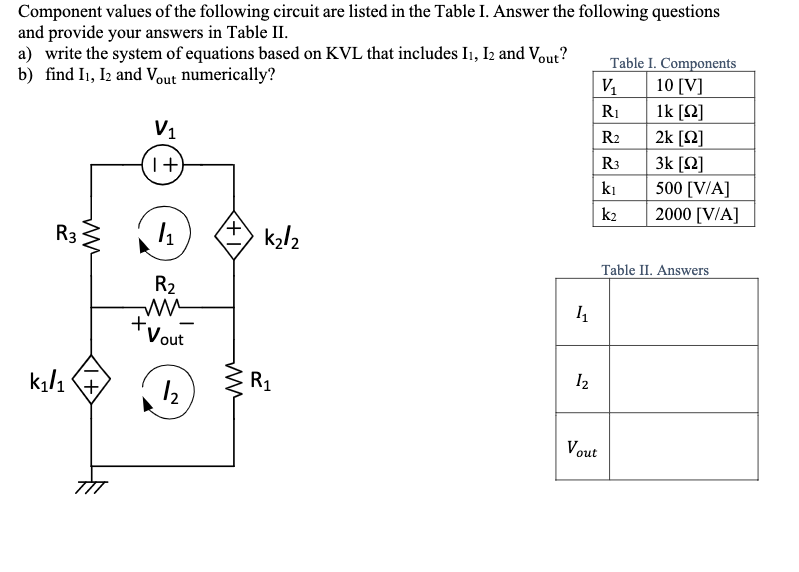 Solved Component values of the following circuit are listed | Chegg.com