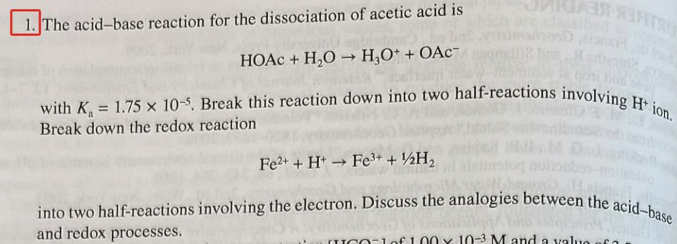 Solved The acid-base reaction for the dissociation of acetic | Chegg.com