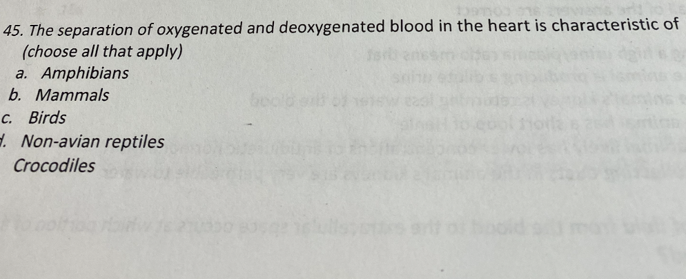 Solved 45. The separation of oxygenated and deoxygenated | Chegg.com