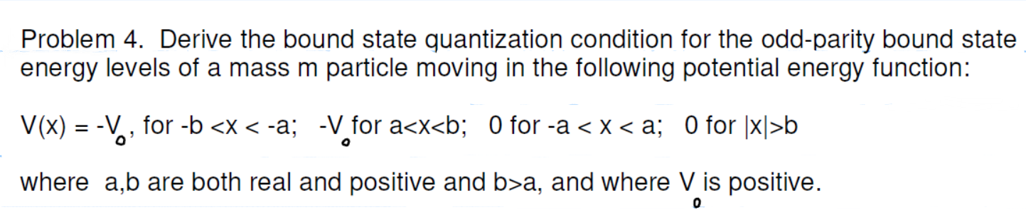 Problem 4. Derive the bound state quantization | Chegg.com