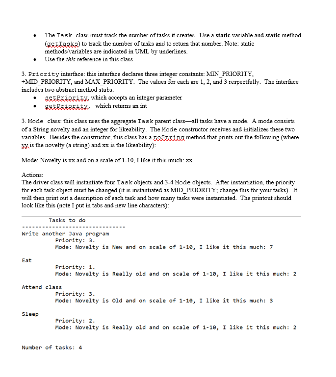 Solved This HW will include three classes and one interface | Chegg.com
