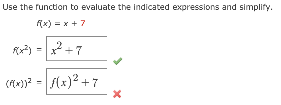 Solved Use the function to evaluate the indicated | Chegg.com
