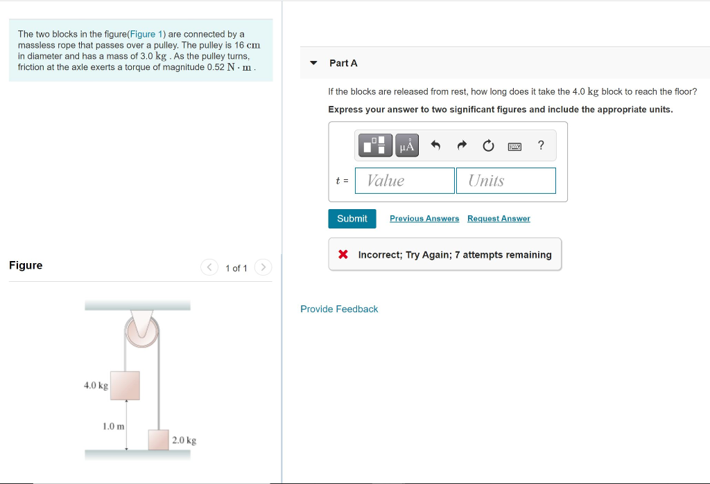 Solved The two blocks in the figure(Figure 1) are connected | Chegg.com