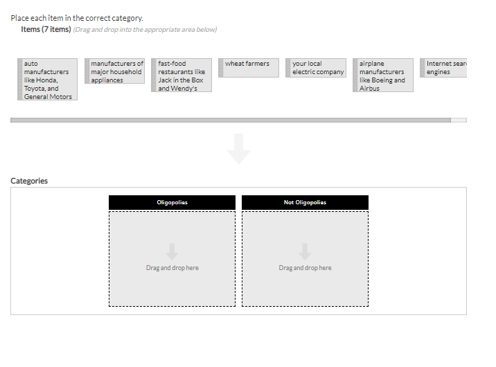 Solved Place each item in the correct category. Items (7 | Chegg.com