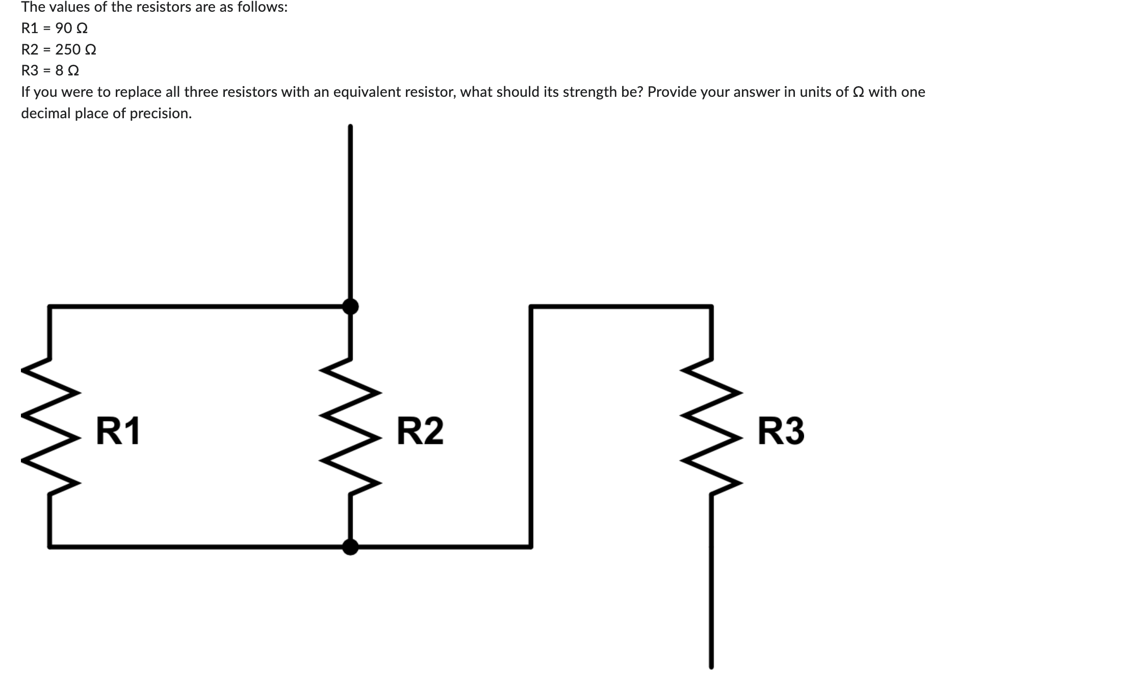 Solved The values of the resistors are as follows: | Chegg.com