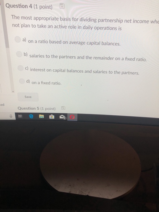 Solved Question 4 (1 point) The most appropriate basis for | Chegg.com