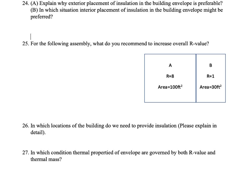 Solved 22. (A) Determine the R-value of a wall consisting of | Chegg.com