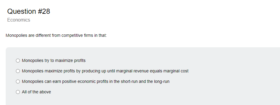 Solved Monopolies Are Different From Competitive Firms In Chegg