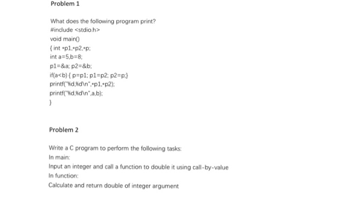 Solved What does the following program print? #include | Chegg.com